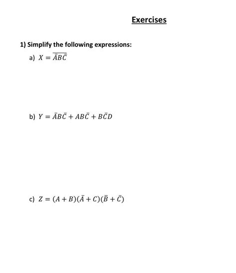 Solved Simplify the following expressions a X AˉBCˉ b Chegg