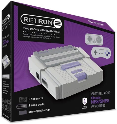 Retron 2 2in1 Super Nintnedo Snes And Nes Retro Video Game Twin Console