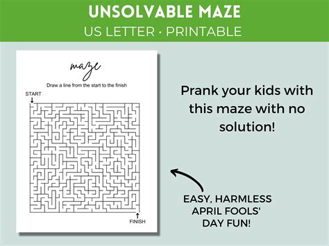 April Fools Day Prank Printable Activities Unsolvable Word Search