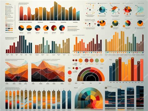 Premium Photo Color Data Chart Combination Premium Photo Color Data Chart Combination