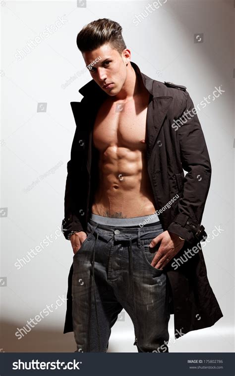 Sexy Portrait Very Muscular Shirtless Male Stock Photo Shutterstock