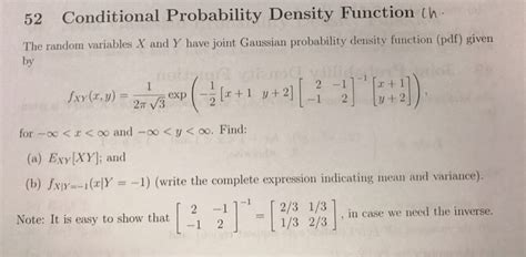 The Random Variables X And Y Have Joint Gaussian