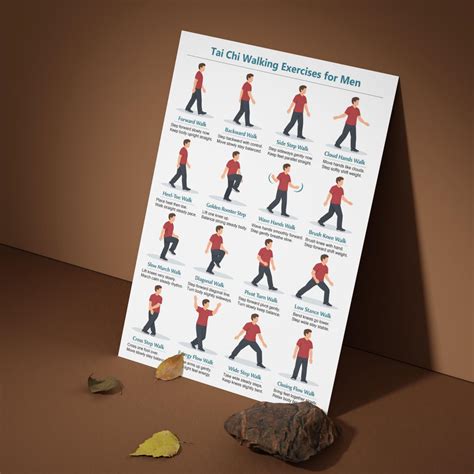 Tai Chi Walking Exercises For Men Printable Tai Chi Exercise Chart