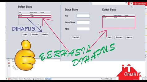 Cara Mudah Hapus Data Pada Java Netbeans Youtube