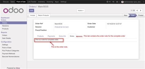 Odoo Pos Order Notes Webkul