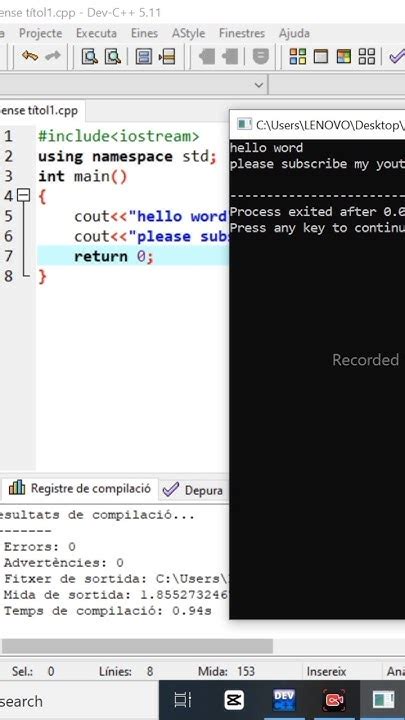 First Program In C Programming Language Coadingcoading Programming Viral Pleasesubscribe