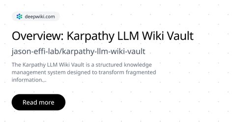 Jason Effi Labkarpathy Llm Wiki Vault Deepwiki