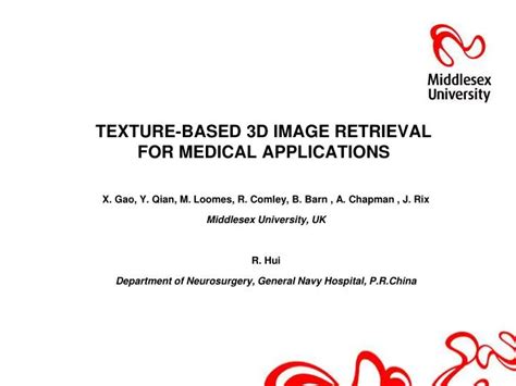 Ppt Texture Based 3d Image Retrieval For Medical Applications