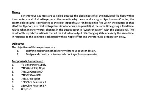 Solved Theory Synchronous Counters Are So Called Because The Chegg Com
