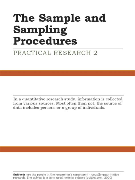 The Sample And Sampling Procedures Pdf Sampling Statistics Survey Methodology