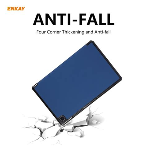 삼성 갤럭시 탭 A7 104 2020 T500 T505 Enkay 3 폴딩 스킨 텍스처 수평 플립 Pu 가죽 Pc