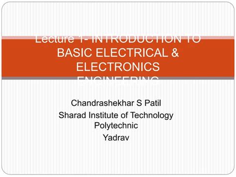 Lecture 1 Bee Pptx Physics Science