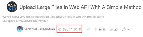 Sarathlal Saseendran On Linkedin Csharpcorner Webapi Fileupload