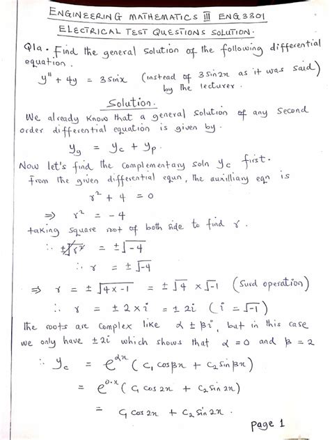 Engineering Maths Iii Test Soln By Salahuddeen Pdf