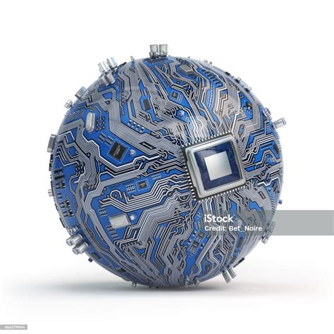 회로 보드 시스템 칩 코어 프로세서와 함께 했다입니다 Cpu가 흰색 배경에 고립 된 구형 컴퓨터 마더보드 미래의 컴퓨터