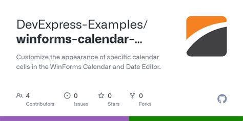 Github Devexpress Examples Winforms Calendar Dateedit Cell Appearance Customization Customize