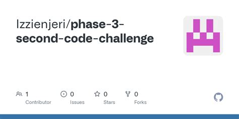 Github Izzienjeriphase 3 Second Code Challenge