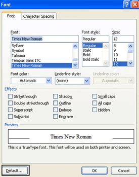 Changing Microsoft Word Default Settings Blue Gurus