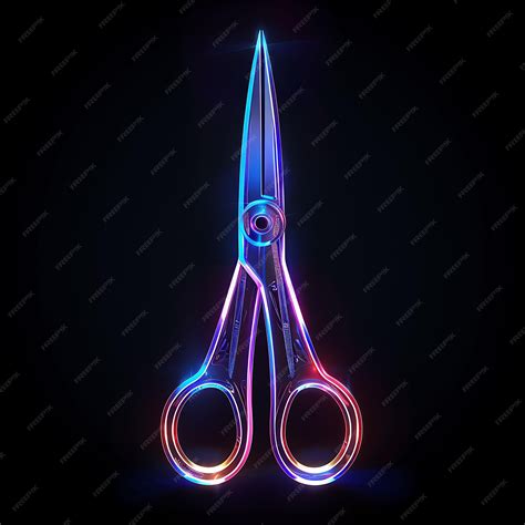 Premium Photo Photo Translucent Glossy Glowing Marble Scissors Icon
