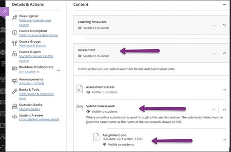 in the course content page it is usually found under assessment folder