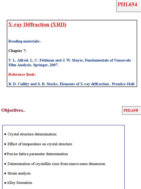 Module 2 X Ray Diffraction Pdf Crystal Structure X Ray
