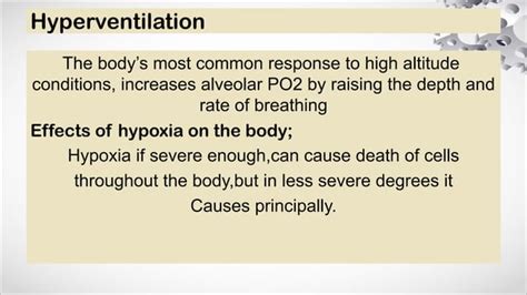 Hypoxia Respiratiory System Causes Classification Symptoms Ppt