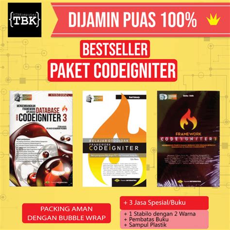 Jual Paket Bestseller Buku Framework Codeigniter 3 Kota Cimahi Toko Buku Komputer Bdg
