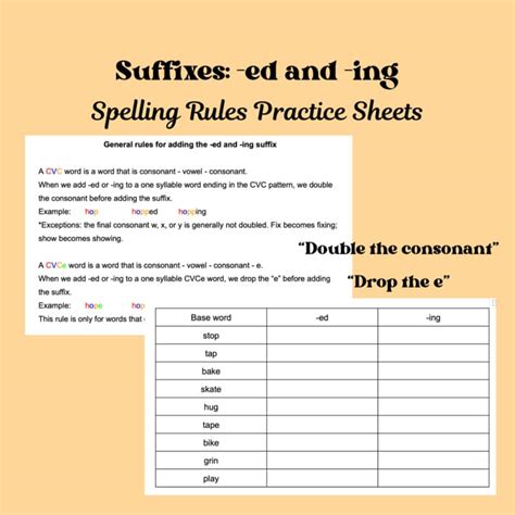 Suffix Ed And Ing Practice By Miss Kait Creates Tpt