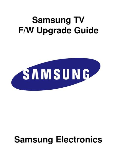 samsung tv f w upgrade guide a step by step manual for updating tv