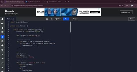 Manishaa V On Linkedin Internpe Java Gamedevelopment Connectfour Programming