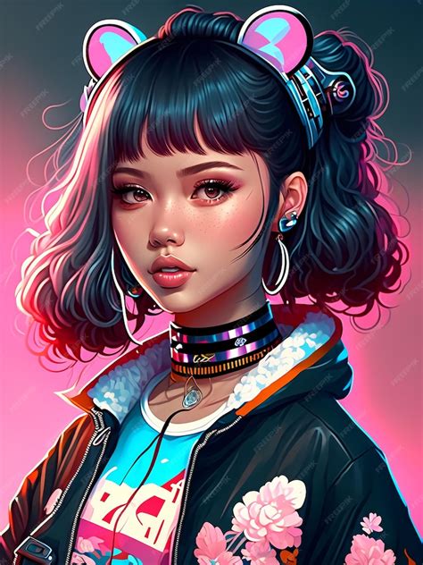 Premium Photo Anime Girl Illustration
