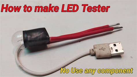 How To Make LED Tester With Old USB Cable YouTube