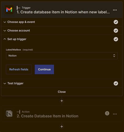 Create Database Item In Notion When Gmail Message Is Labeled Body Failed Validation Zapier