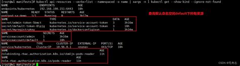 Kuberneteskubectl操作查询所有命名空间下的所有资源查看命名空间下得所有资源包括配置和授权 Csdn博客