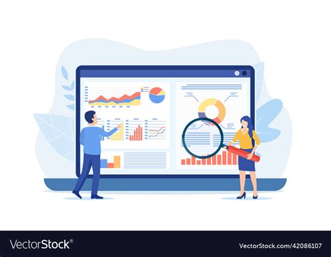 Data Analytics Dashboard Royalty Free Vector Image