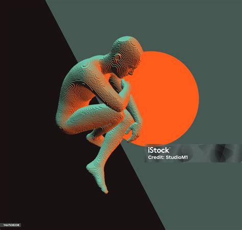 한쪽 다리로 공중에 앉아있는 낭만적 인 남자 균형과 집중 예술 디자인 개념입니다 복셀 예술 3d 벡터 그림입니다 기진맥진에 대한 스톡 벡터 아트 및 기타 이미지 Istock