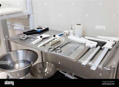 A Variety Of Precision Tools And Instruments Are Neatly Arranged On