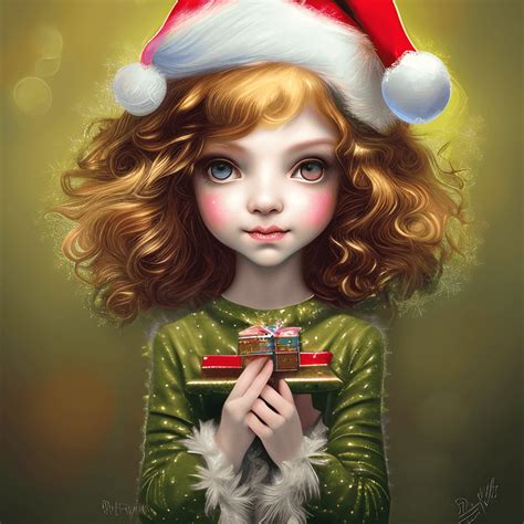 Fluffy Christmas Elf By Rick Stuart Church · Creative Fabrica