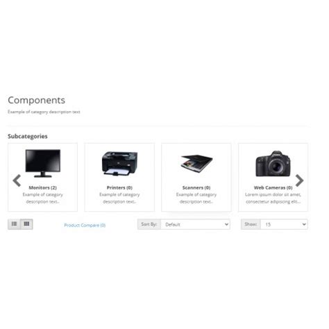 OpenCart Subcategory Images