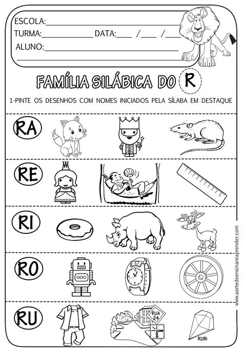 Atividade Com A Letra R Nazaedu