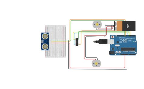 Circuit Design Obstacle Avoiding Robot Using L298n H Bridge Tinkercad