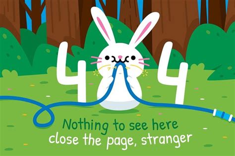 Error Page 404 Cute And Funny Bunny Web Graphic Design Custom Web Design Branding Website Design