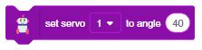Set Servo To Angle PictoBlox Block Quarky Expansion Board