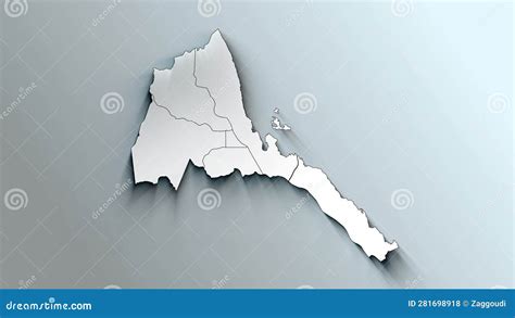 Modern White Map Of Eritrea With Regions Stock Footage Video Of Graphic Isolated 281698918