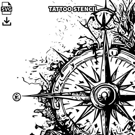 Compass Tattoo Design Download High Resolution Digital Art Png