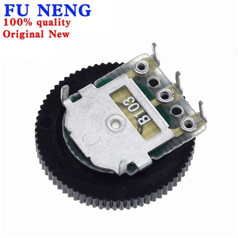 10pcs B103 16x2mm 10k Ohm Double Dial Taper Volume Wheel Duplex Potentiometer Z07 Drop Ship