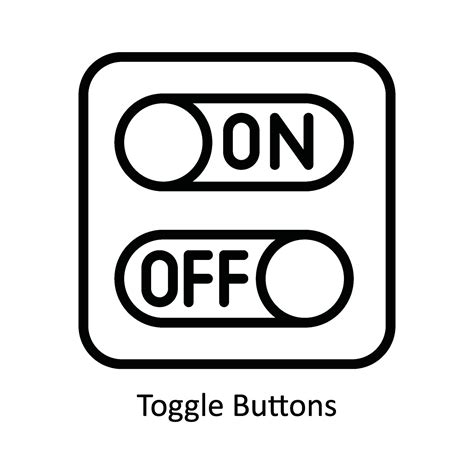 Toggle Buttons Vector Outline Icon Design Illustration Nature And