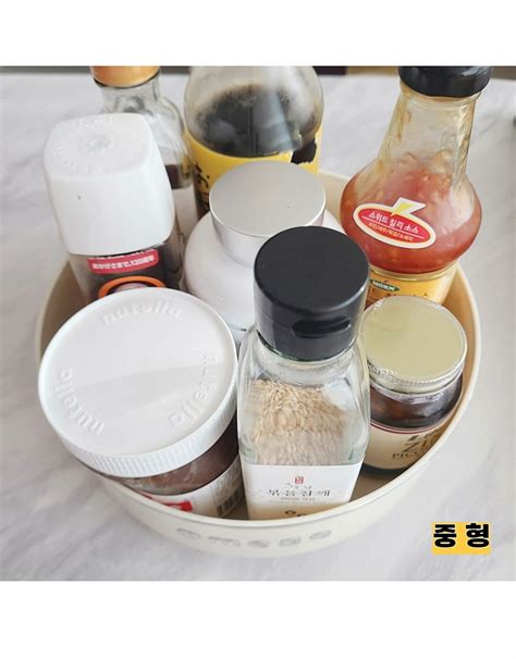 화장품정리함 주방 회전 수납 트레이