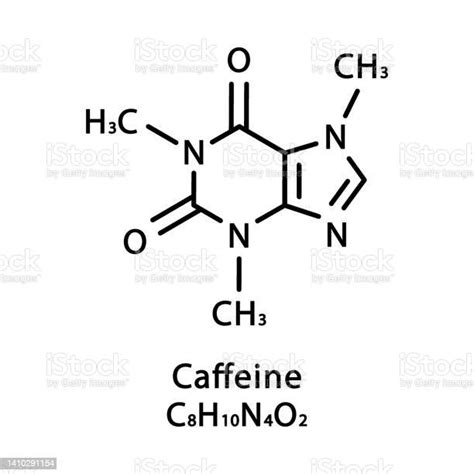 카페인 분자 구조 카페인 골격 화학 공식 화학 분자식 벡터 일러스트 레이 션 분자 구조에 대한 스톡 벡터 아트 및 기타 이미지 분자 구조 술 마실 것 약 Istock