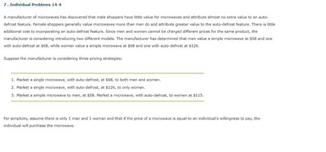 Solved Suppose That Instead Of One Man And One Woman The Chegg Com